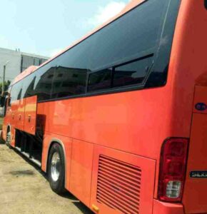 45-seat air-conditioned coach bus (Outside-Accra) rental